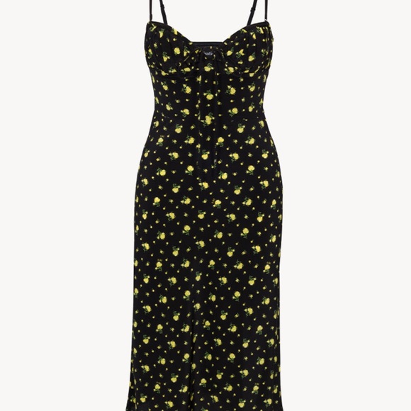 Realisation Par | Dresses | Realisation Par Black Dress With Yellow ...